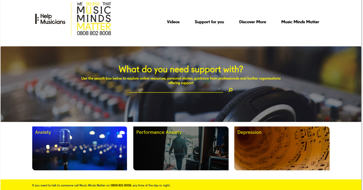 Help Musicians | Help Musicians launches new digital mental health…